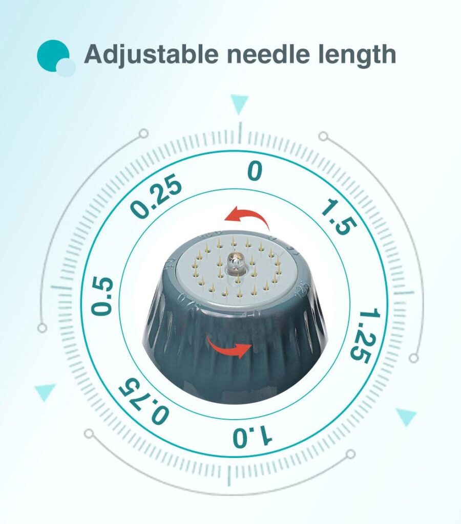 "Buy Mini Adjustable Derma Stamp – 24 Needles | Dr Pen UK